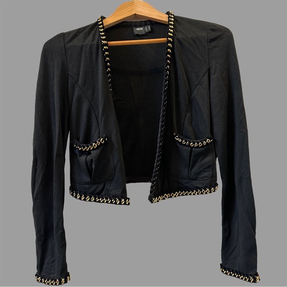 ASOS | Jackets & Coats | Asos Cropped Blazer With Chain Detail | Poshmark